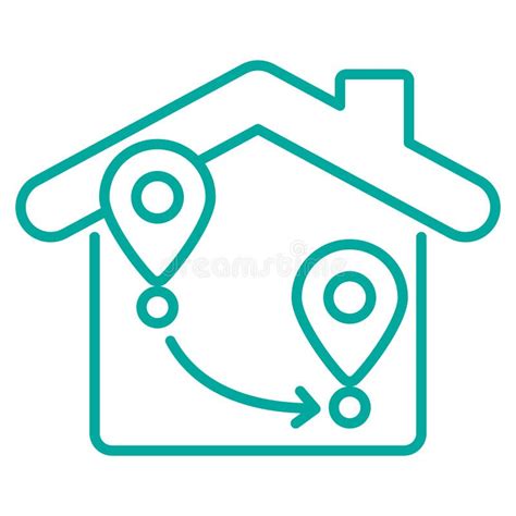 Simple Minimal Modern Line Icon Of Managing Logistics Or Delivery From Home Stock Vector