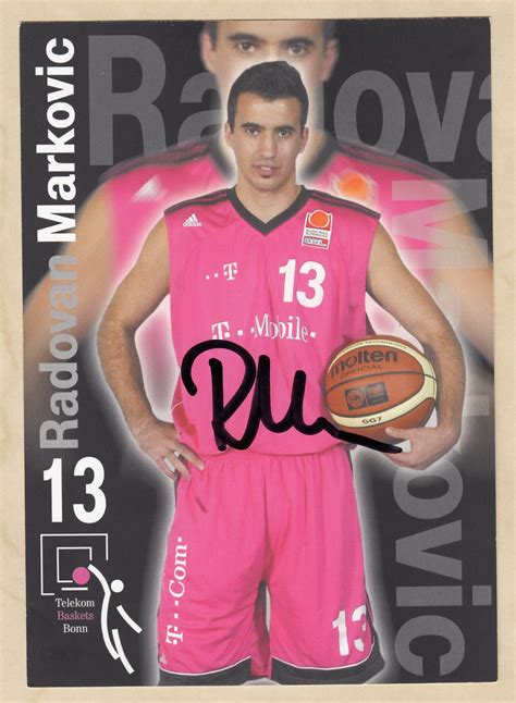Jrautogramme De Markovic Radovan Telekom Baskets Bonn