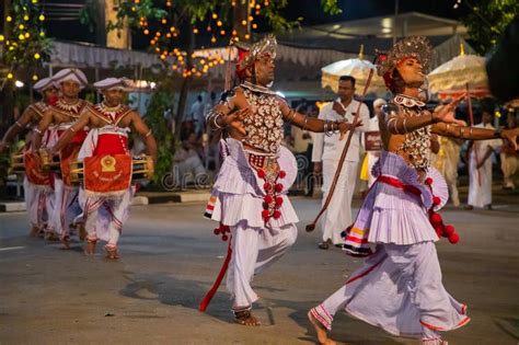 Sri Lankan Procession In Colombo Traditional Dancers Of Hill Country