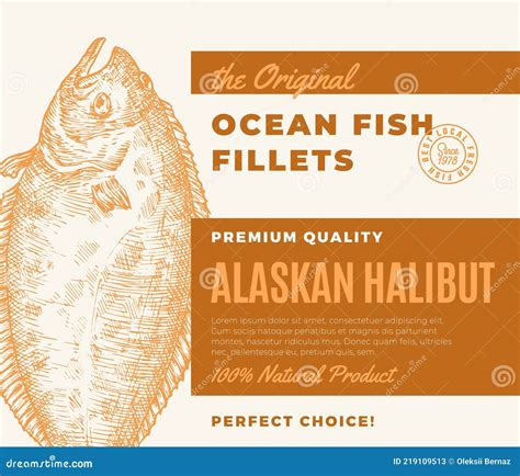 Fish Fillets Abstract Vector Fish Packaging Design Or Label Modern