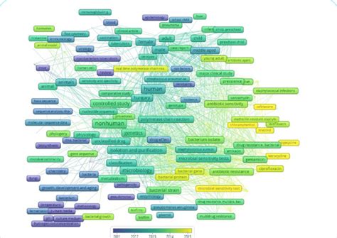 Overlay Visualization Of Keyword Co Occurrence Based On Year Of