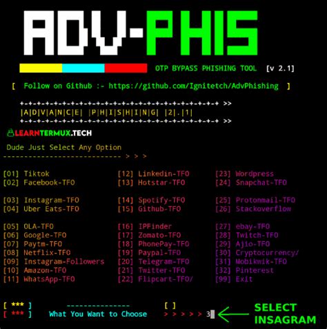 How To Install And Use Advphishing Tool In Termux 2022 Artofit