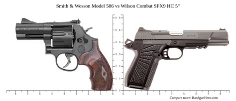Smith And Wesson Model 586 Vs Wilson Combat Sfx9 Hc 5 Size Comparison