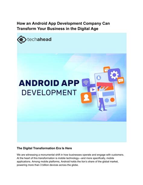 Ppt Best Android App Development Company For Scalable Mobile