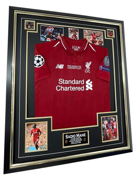 Framed Sadio Mane Liverpool 2019 Signed Shirt Signed Memorabila Shop