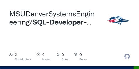 Github Msudenversystemsengineering Sql Developer Data Modeler