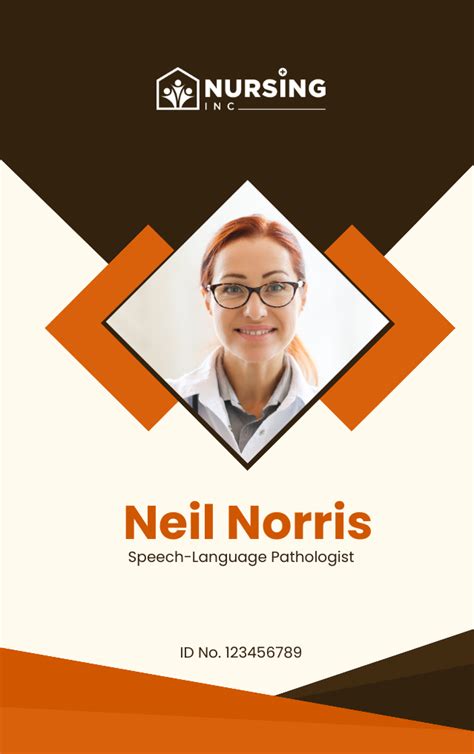 Speech Language Pathologist Id Card Template Edit Online And Download