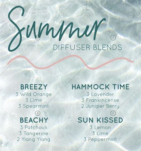 Refreshing Summer Diffuser Blends
