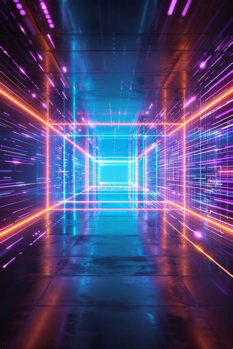 Data Center Server Room Futuristic Network Technology Background Stock Image Image Of