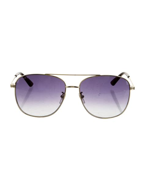 Gucci Aviator Gradient Sunglasses Gold Sunglasses Accessories