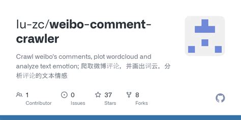 GitHub Lu Zc Weibo Comment Crawler Crawl Weibo S Comments Plot Wordcloud And Analyze Text