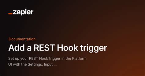 Add A Rest Hook Trigger Zapier