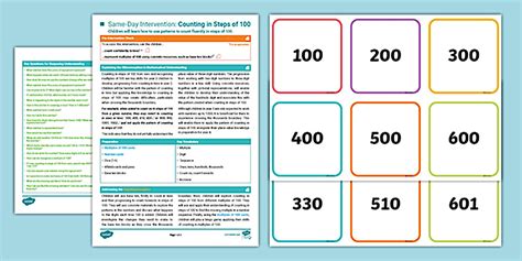 👉 Year 3 Maths Same Day Intervention Counting In Steps Of 100