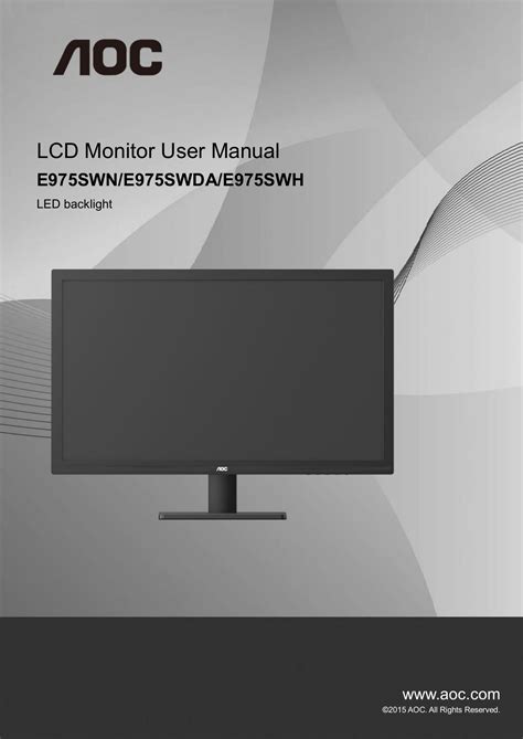 LCD Monitor User Manual Manualzz