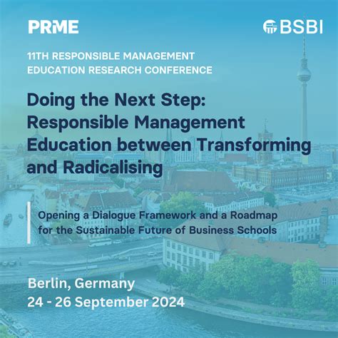 11th Responsible Management Education Research Conference - BSBI