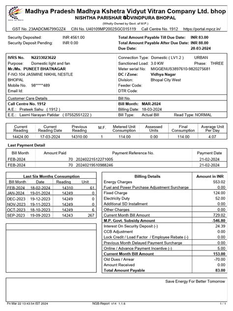 Bill Calculation Pdf
