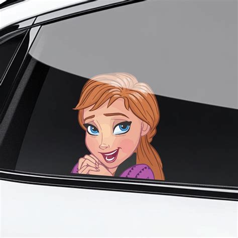Anna Peekaboo Peeker Peeking Car Window Decals Bumper Waterproof