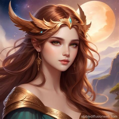 Blonde Hair Brown Eyes Horns Stable Diffusion Online