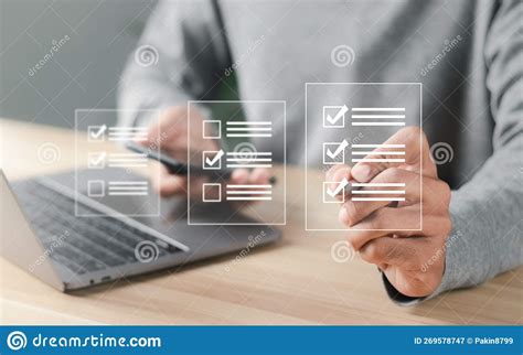 Questionnaire With Checkboxes Stock Image Image Of Evaluate Poll 269578747