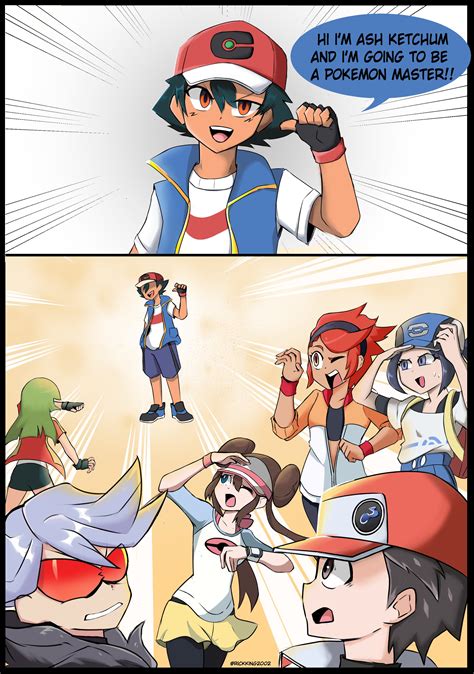 Rosa Ash Ketchum Red Ace Trainer Bettie And More Pokemon And More Drawn By Rikininii