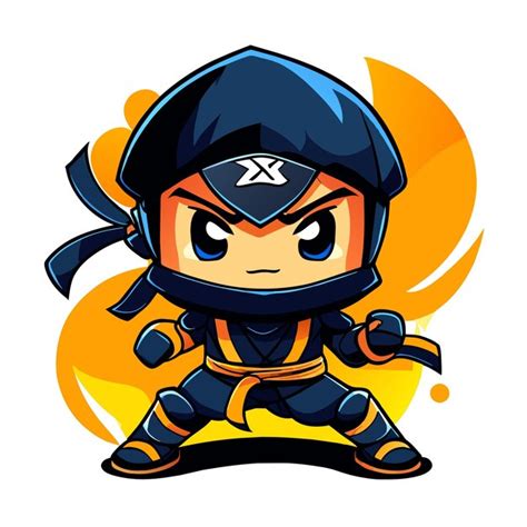 Premium Vector Stealthy Little Ninja Avatar