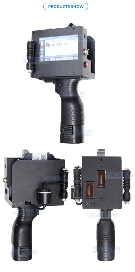 Zonesun Intelligent Handheld Multicolour Date Inkjet Coder Machine For