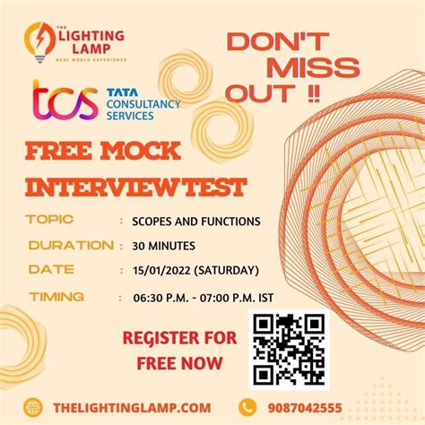 practice tcs interview question with the lighting lamp interview