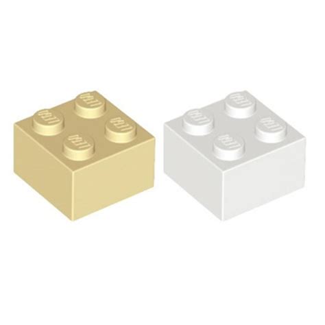 【樂go】樂高零件 2x2 基本磚 22 沙色 白色 正方形 全新正版樂高 樂高磚 樂go玩具 Iopen Mall