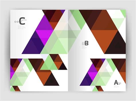 Premium Vector Vector Triangle Print Template