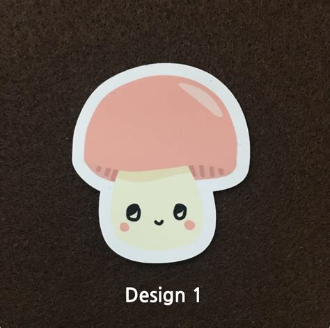 Kawaii Cute Mushroom Sticker Pack Cute Stickers Kawaii Etsy