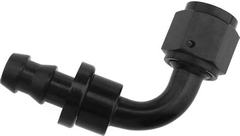 Fuel Hose Fitting 90 Degree Push On Socketless Black For An 8 Push On