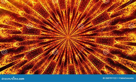 Abstract Graphic Fire Particles Background With Radial Geometric Shape