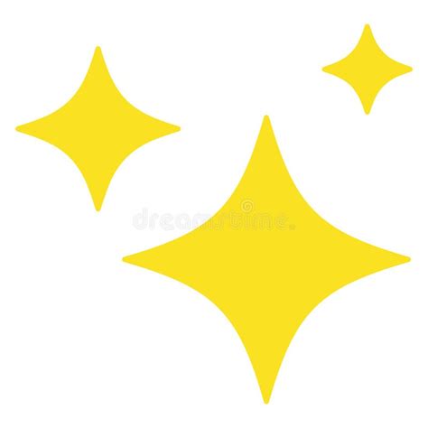 Sparkling Shiny Star Icon Decoration Comic Symbol Vector Yellow