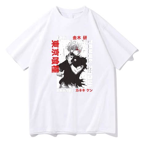 Cheap Anime T Shirt Men Women Tokyo Ghoul Ken Kaneki Graphic Tee Short