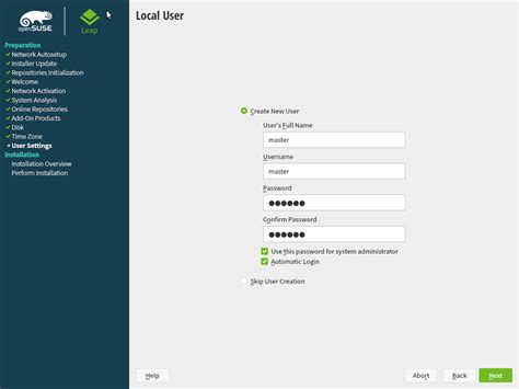 installing opensuse leap 15
