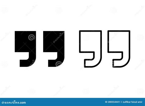 Quote Icon Quotation Mark Symbol Stock Vector Illustration Of Marks Chat 280554441