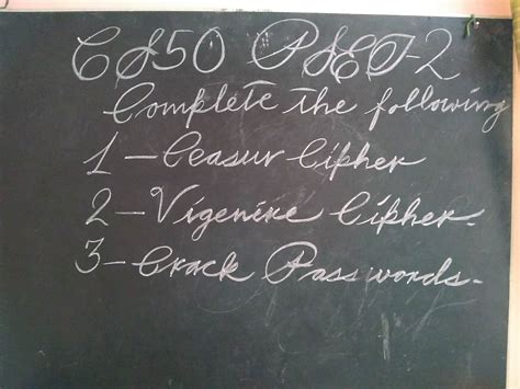 Going Through Cs50s Problem Set 2 I Am Using A Board As My Todo List