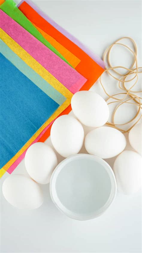 Easy Tissue Paper Easter Eggs How To Color Without Food Dye Single Girls Diy