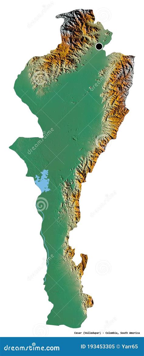 Cesar Departamento De Colombia Sobre Blanco 1 Ayuda Stock De