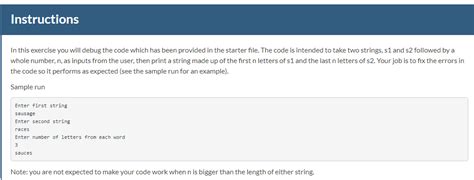 Solved Instructions In This Exercise You Will Debug The Code Chegg Com