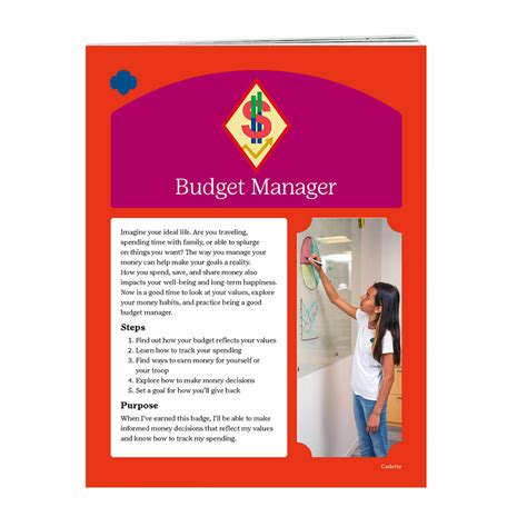 Cadette Budget Manager Badge Requirements Girl Scout Shop