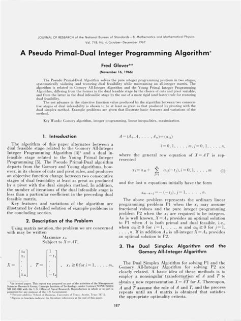 Pesudo Integer Programming Algorithm Pdf Mathematical Logic