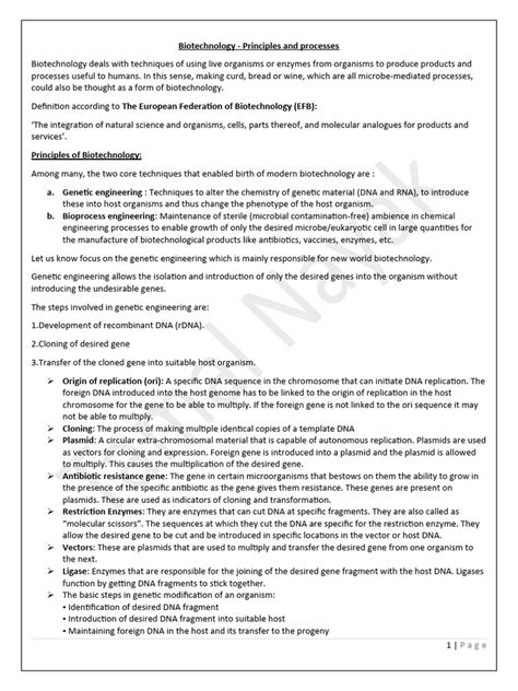 Biotechnology Principle Process Pdf Restriction Enzyme Plasmid