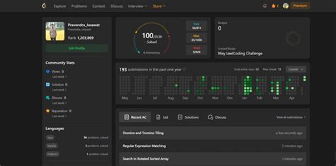 Leetcode Problemsolving Codingjourney 100questions Techprep