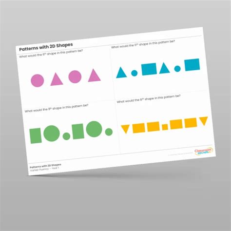 Year 1 Make 2d Shapes Varied Fluency Resource Classroom Secrets