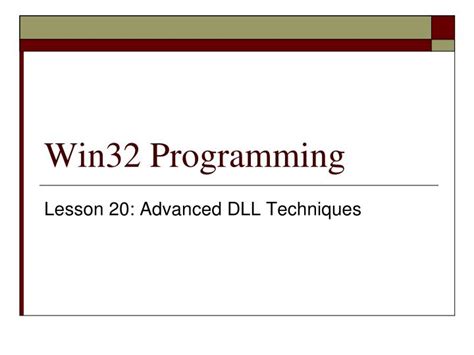 ppt win32 programming powerpoint presentation free download id 1582760