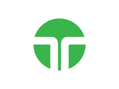 Premium Vector Simple T Tree Letter Logo