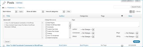 How To Bulk Edit Multiple Pages And Posts In Wordpress