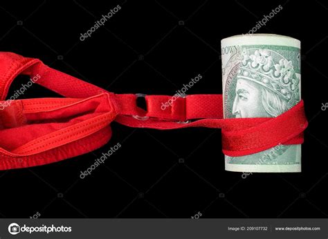 Roll Banknotes Practicing Prostitution Business Sex Banknotes Bra Stock Photo MAXSHOT 209107732