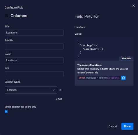 Unable To Properly Add A Columns Field To View Setting For Dashboard Widget Monday Apps